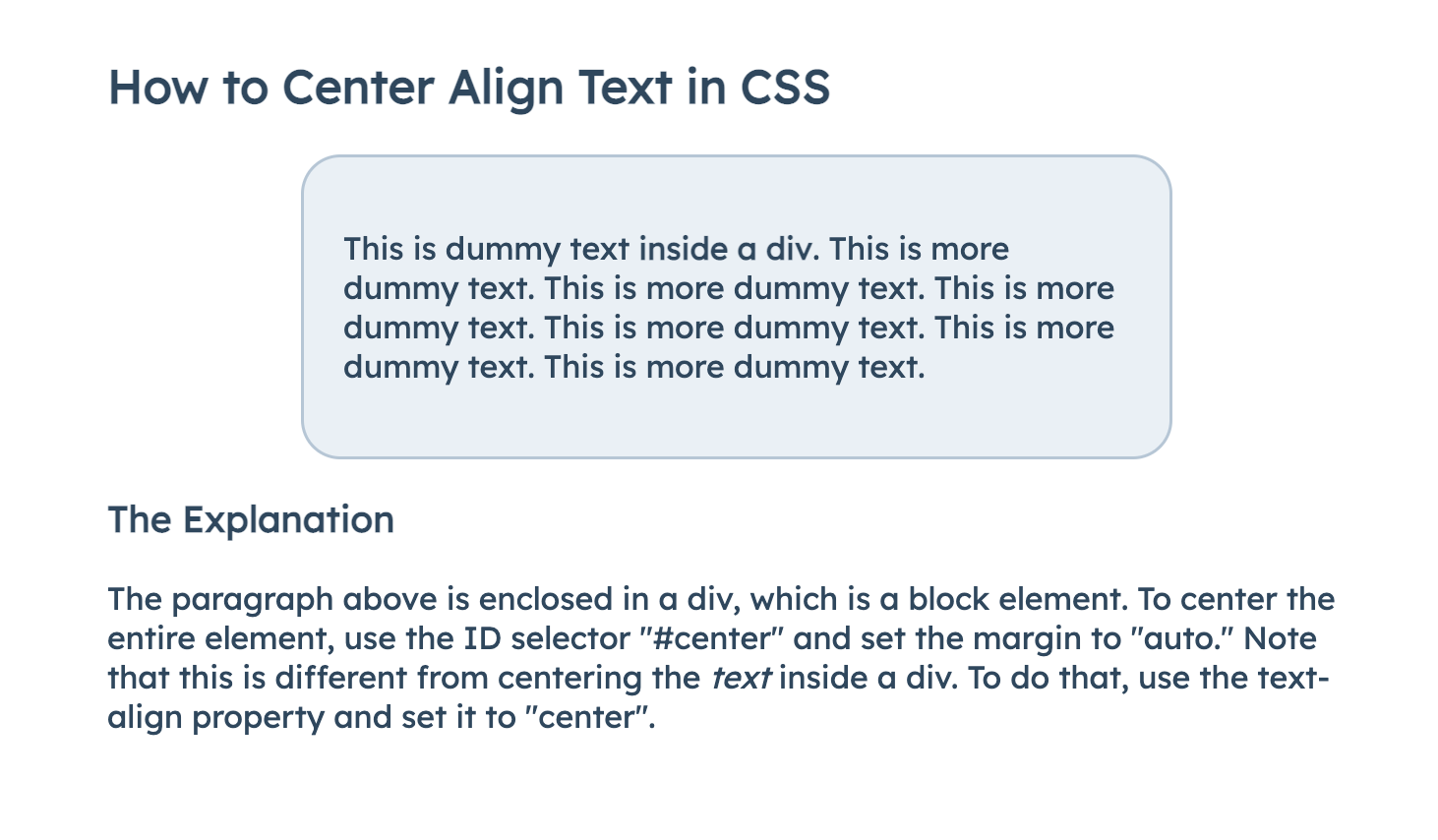 How to Center Text & Headings in CSS Using the Text-Align Property